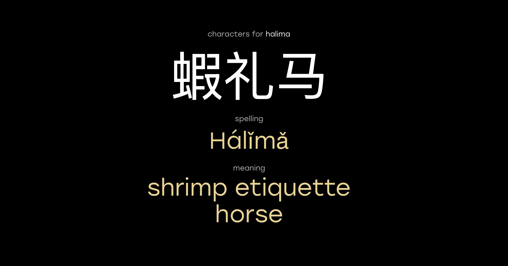 Meaning of name Halima in Chinese | Laoshi