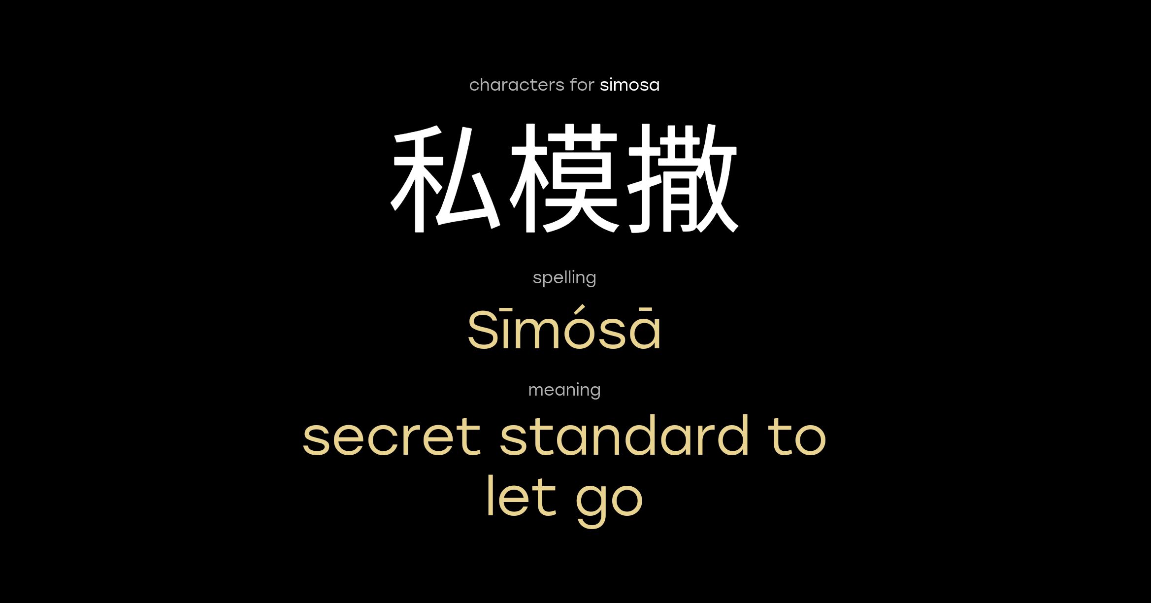 Meaning of name Simosa in Chinese | Laoshi