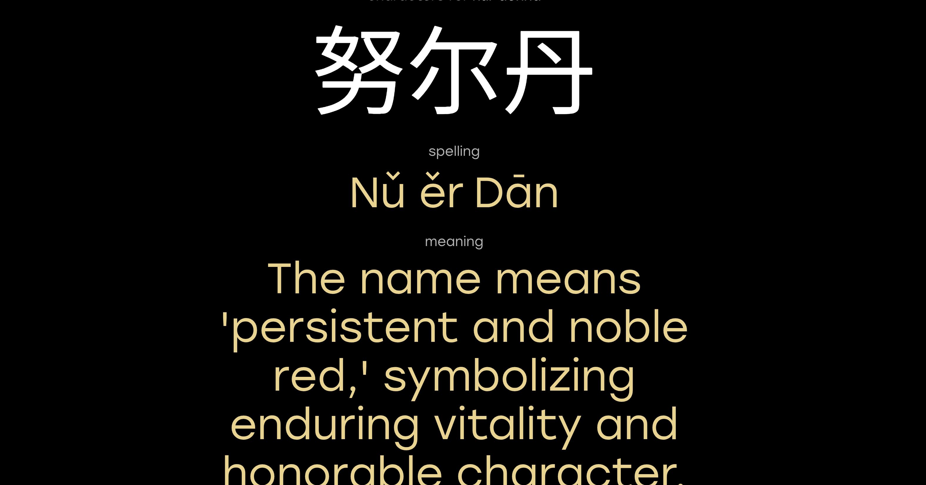 Meaning of name Nurdenna in Chinese | Laoshi