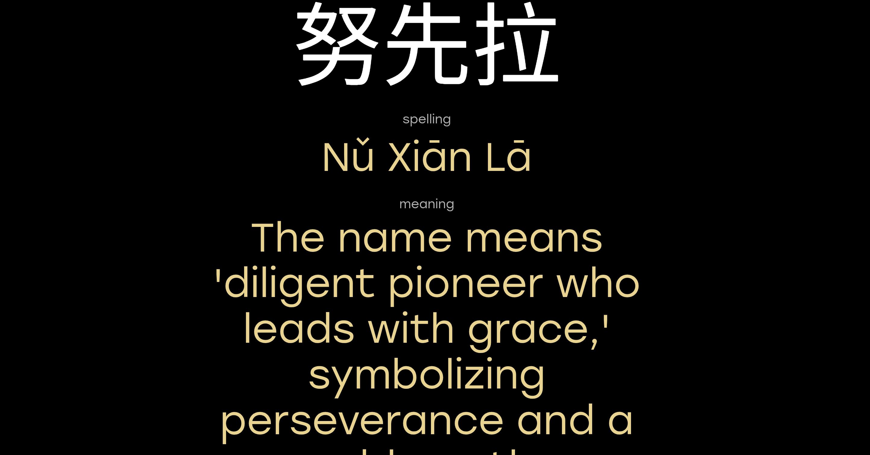Meaning of name Nukshienla in Chinese | Laoshi