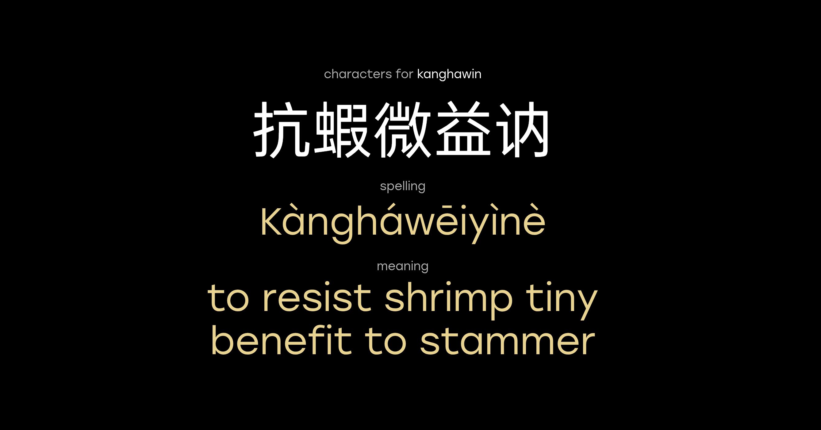 Meaning of name Kanghawin in Chinese | Laoshi