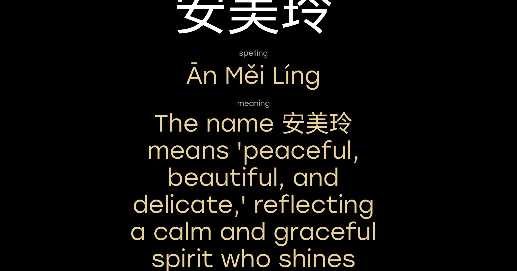 Meaning of name Annmichelle in Chinese | Laoshi