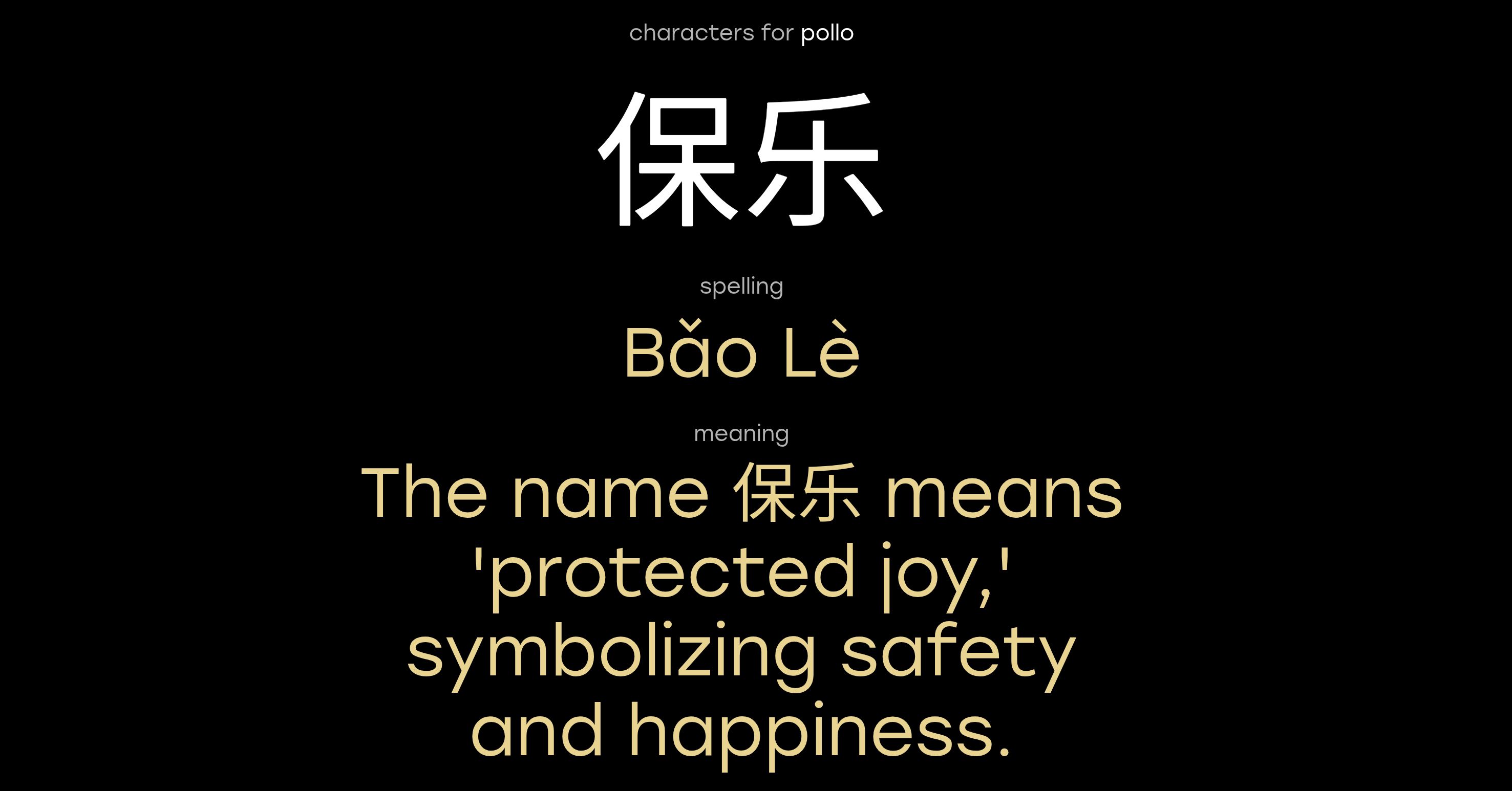 Meaning of name Pollo in Chinese | Laoshi