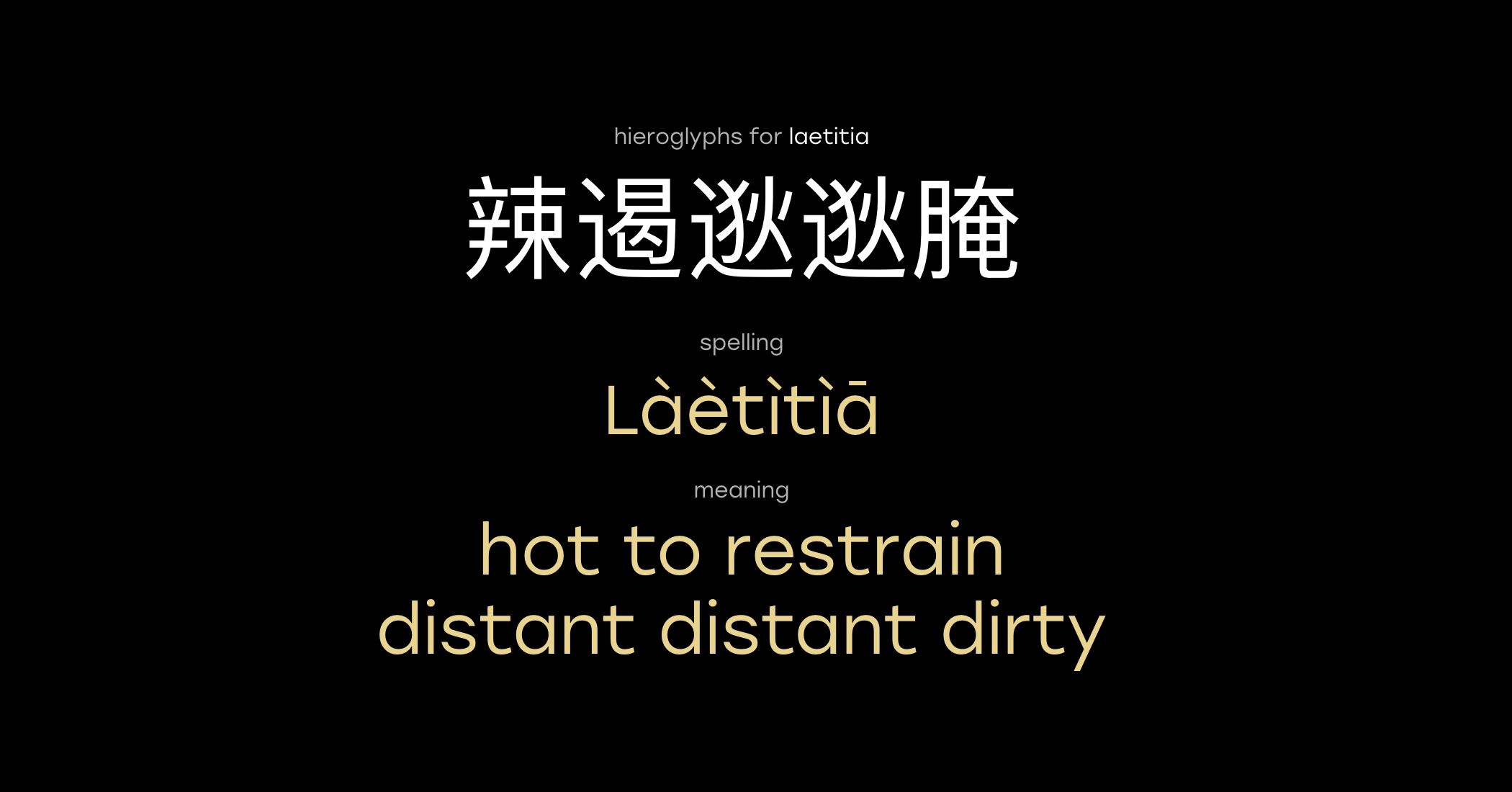 Meaning of name Laetitia in Chinese | Laoshi