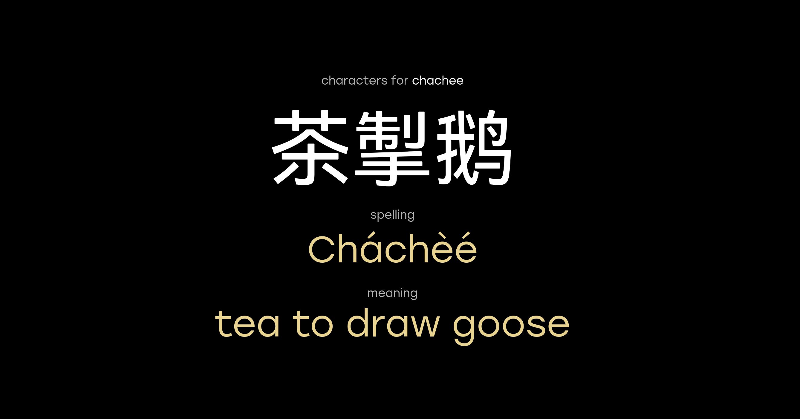 Meaning of name Chachee in Chinese | Laoshi