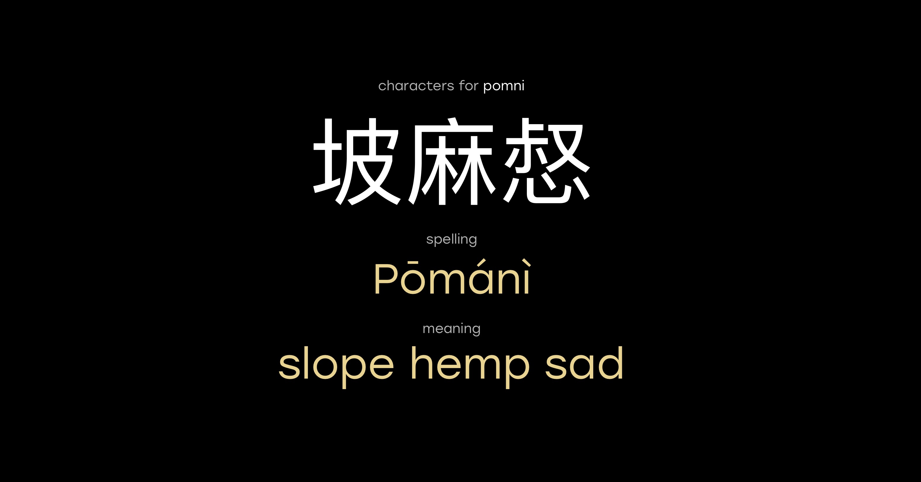 Meaning of name Pomni in Chinese | Laoshi