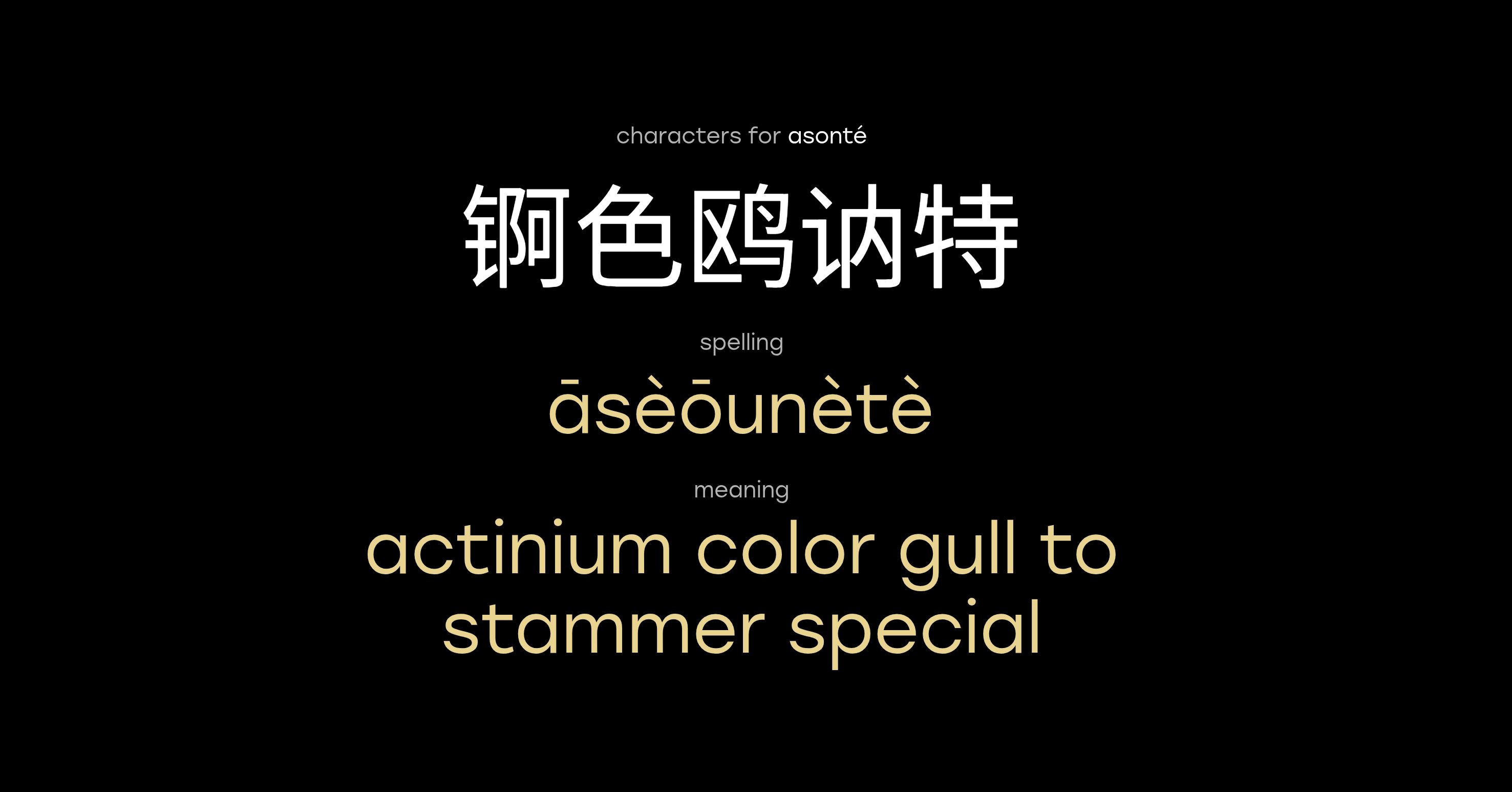 Meaning of name Asont in Chinese | Laoshi