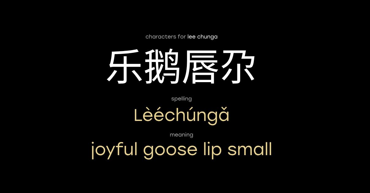 Meaning of name Leechunga in Chinese | Laoshi