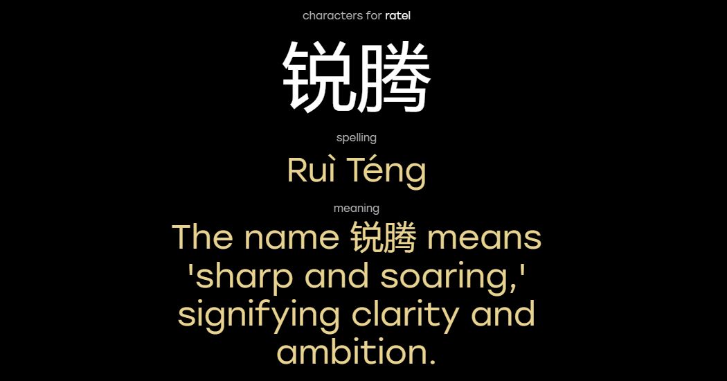 Meaning of name Ratel in Chinese | Laoshi