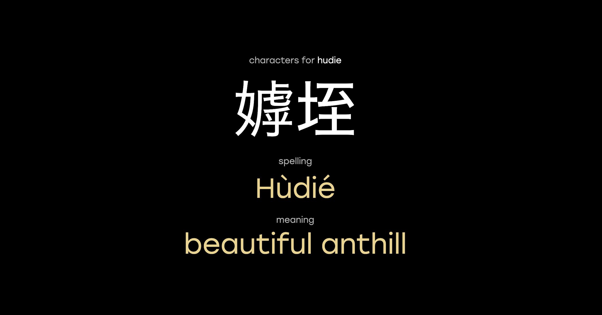 Meaning of name Hudie in Chinese | Laoshi