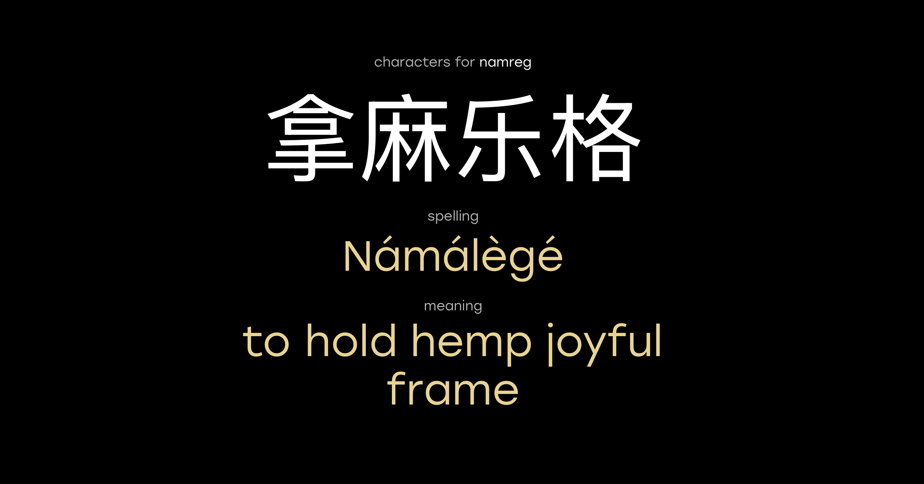 Meaning of name Namreg in Chinese | Laoshi